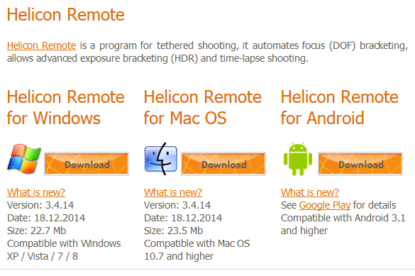 Helicon Remote - Controle Sua DSLR Pelo Computador ou Dispositivo ...