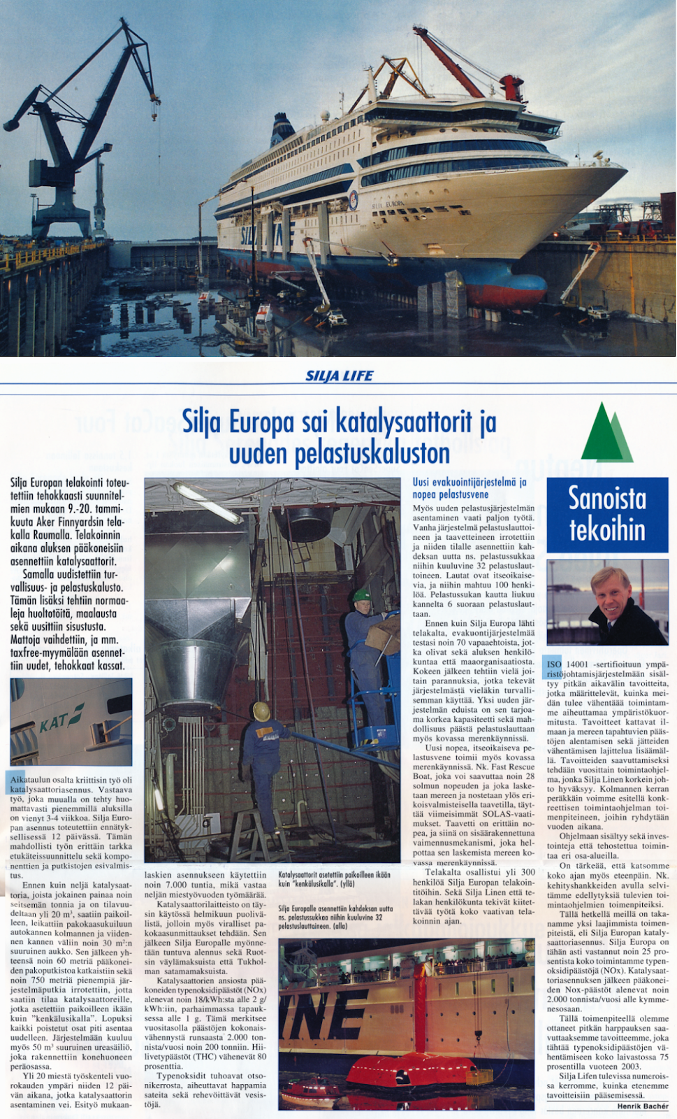 Merellä @ www.valkeatlaivat.net : Siljan Turun laivat - m/s Silja Europa