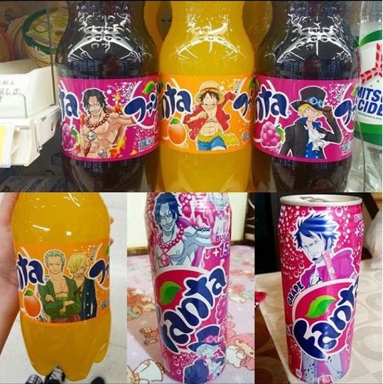 animeonline: Coca Cola Releases One Piece Fanta Soda Drinks