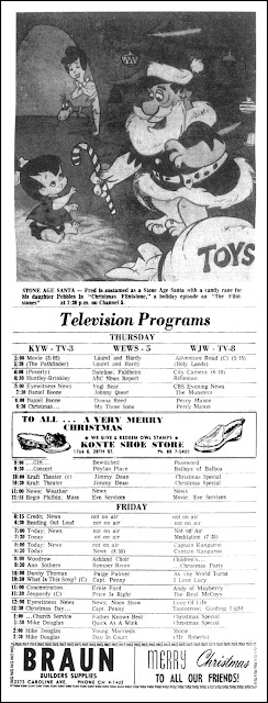 Brady's Bunch of Lorain County Nostalgia: Christmas Eve 1964 TV listings
