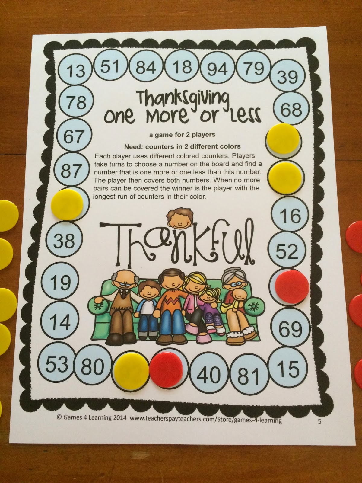 Fun Games 4 Learning: Thanksgiving Math Games