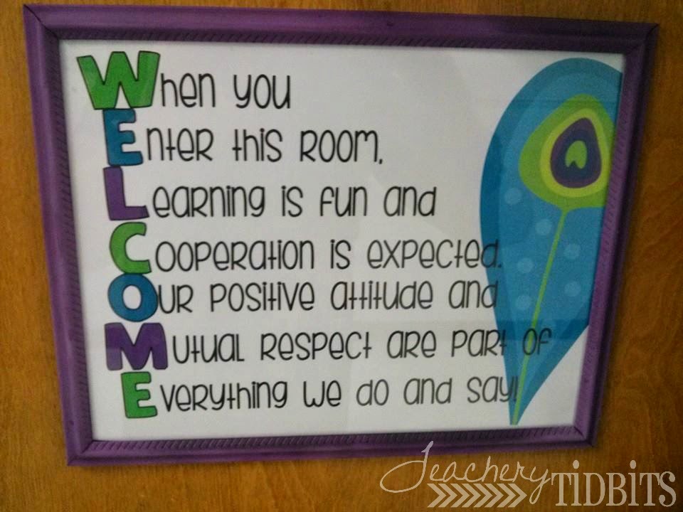 Teachery Tidbits: Take a Peek at My Open House {freebies!}