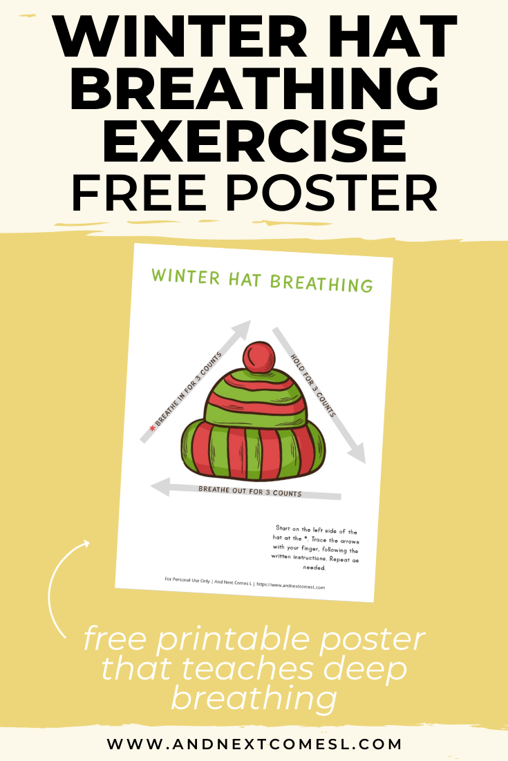 Winter Hat Deep Breathing Exercise {Free Printable Poster Included ...