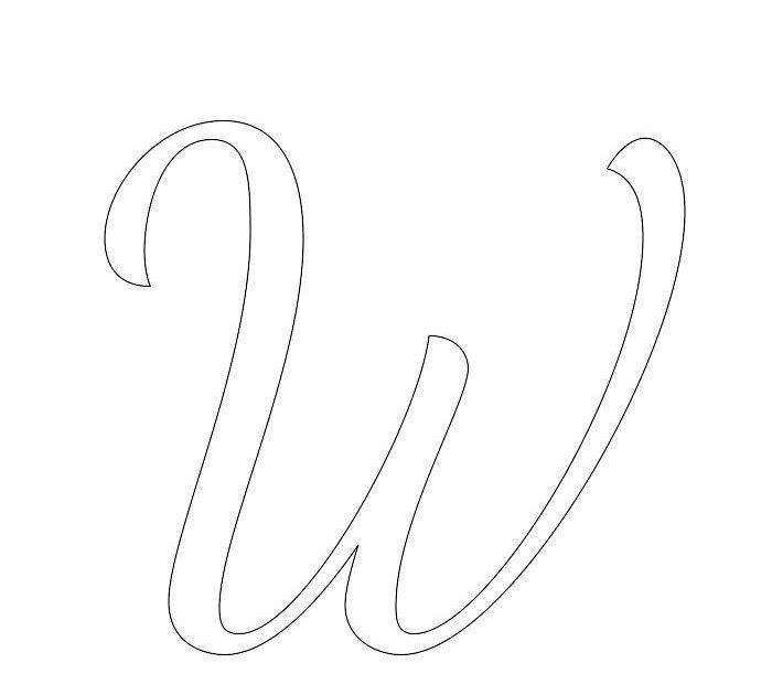 Cursive Letter Stencils Letter Format