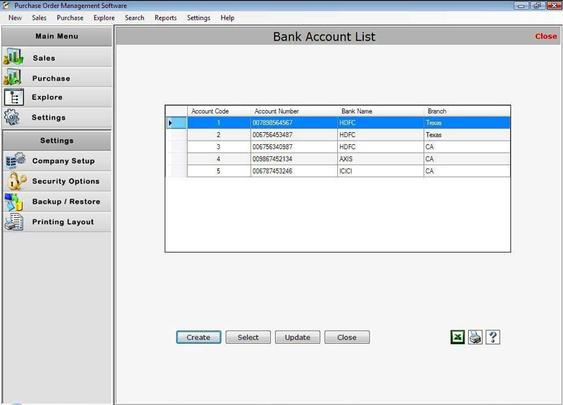 Purchase order organizer software ~ Silver Flake LLC