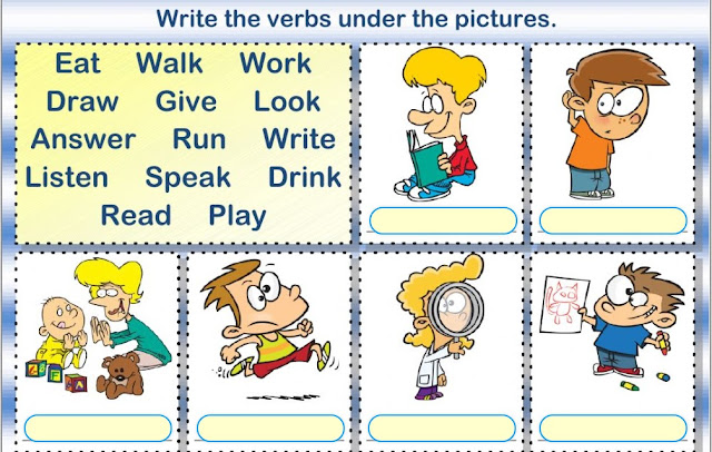English is FUNtastic: Action Verbs - Interactive exercise