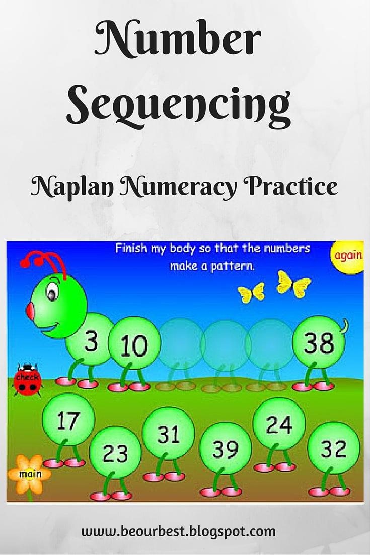 Be Our Best: Number sequencing - Naplan numeracy practice