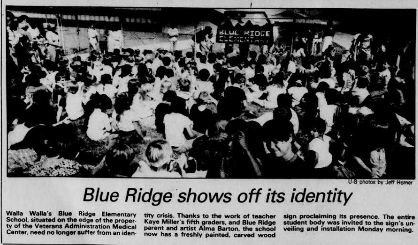 History of Walla Walla Public Schools: Blue Ridge Elementary School ...