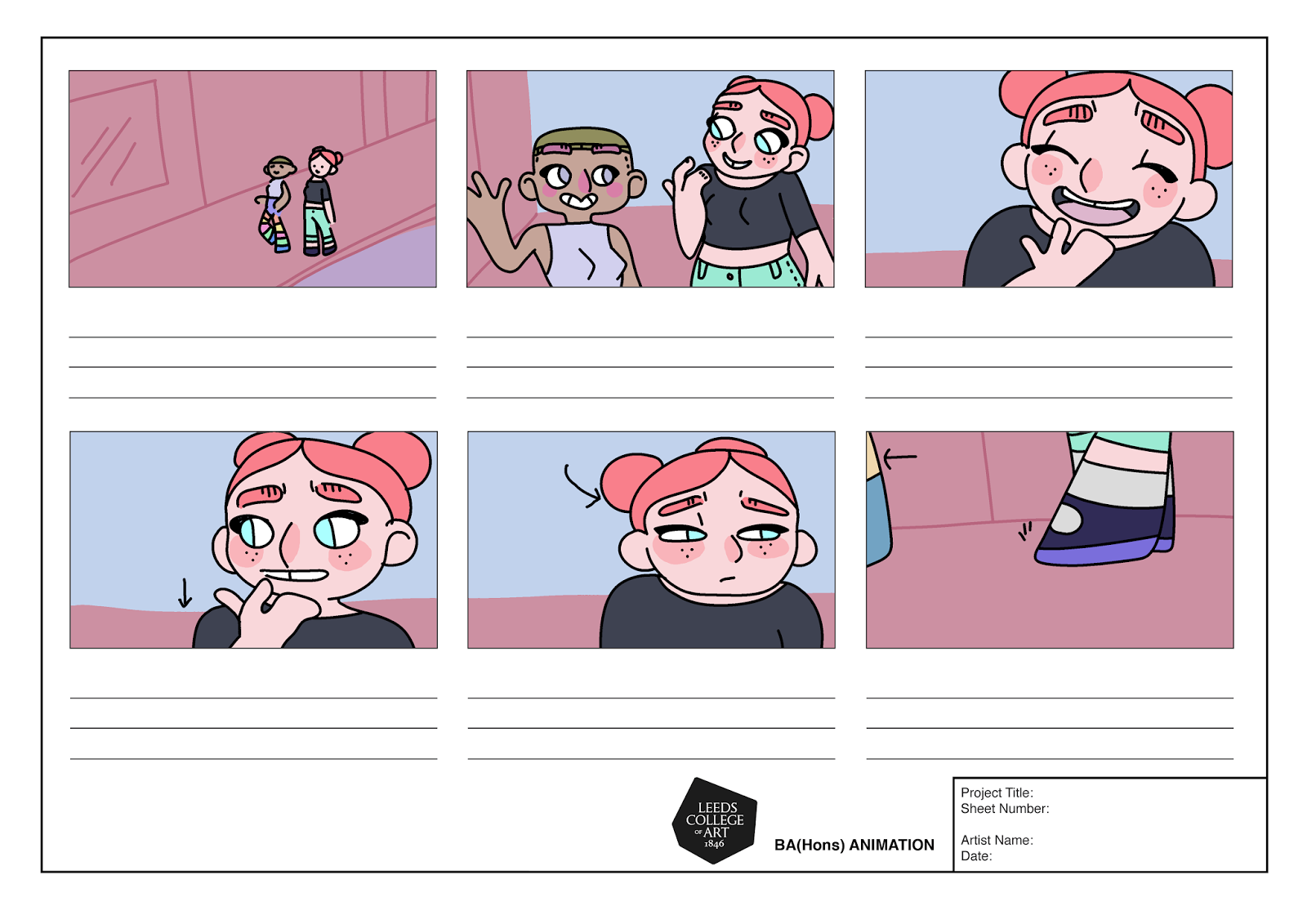 Studio Practice: Telling Tales// Rough Story boarding work