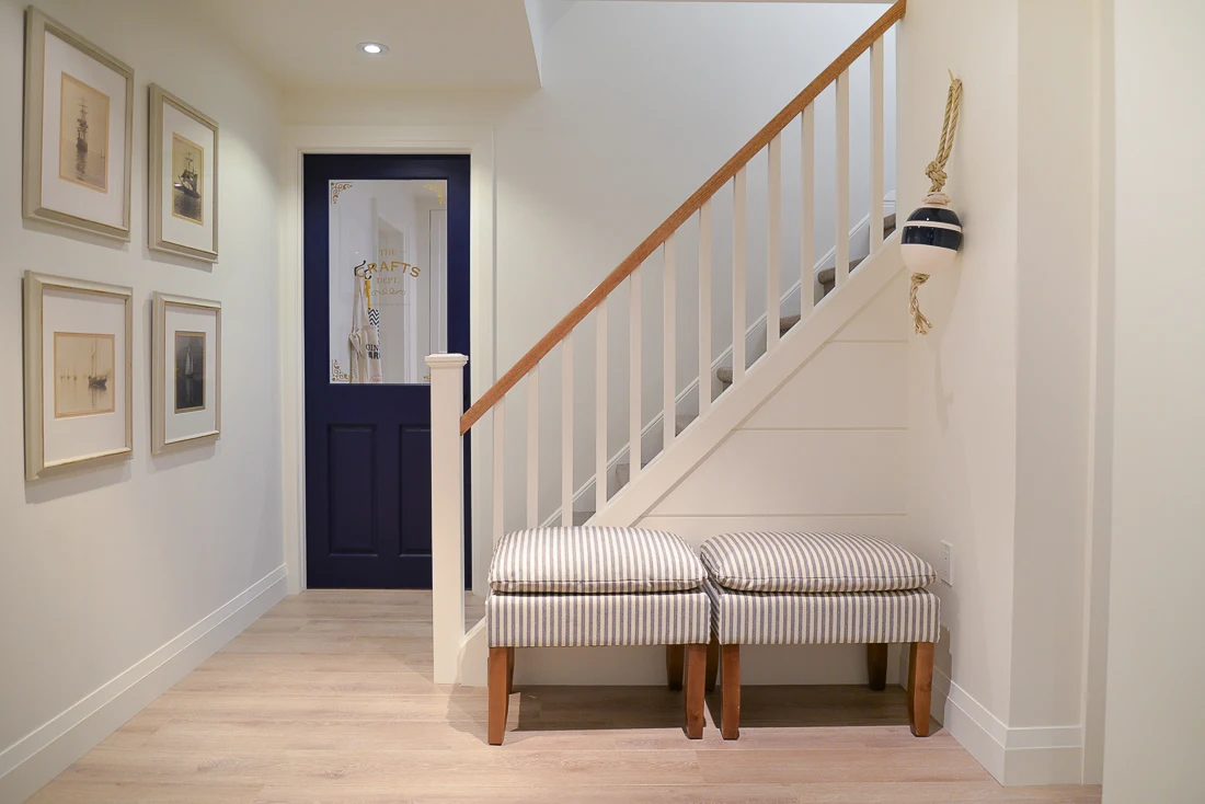 One Room Challenge: A Coastal Chic Basement Remodel - Rambling Renovators