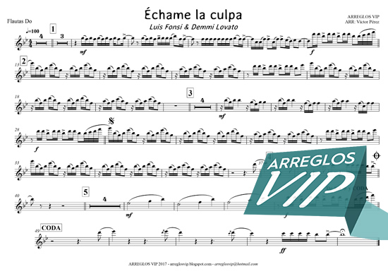 Arreglos VIP: Échame la culpa