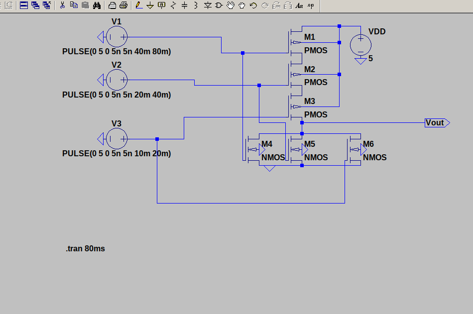 3 input NOR using CMOS