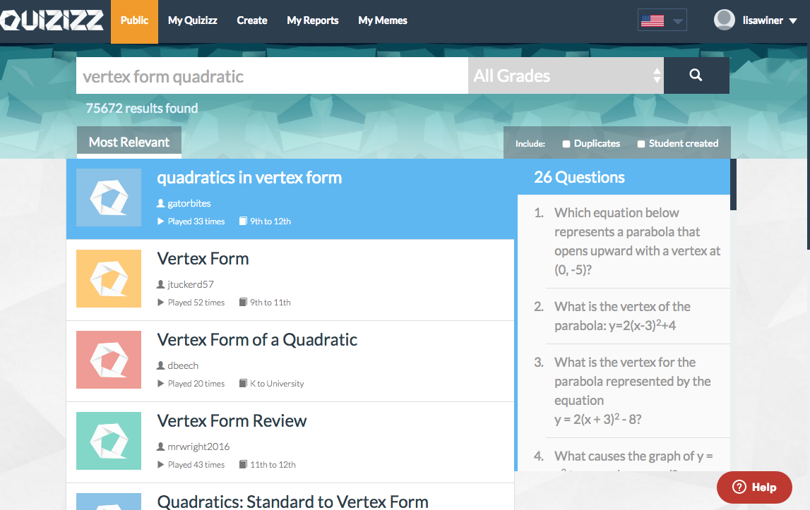 eat play math: Quizlet and Quizizz for Practice or Formative Assessments