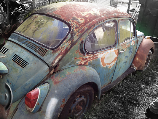 3rd & Ocean: 3/8/12...cool rusty punch buggies and rainbo