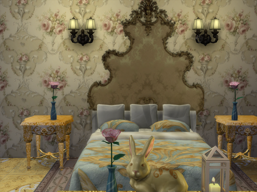 Anna Quinn Stories: Vintage Walls With Flowers For SIMS 4