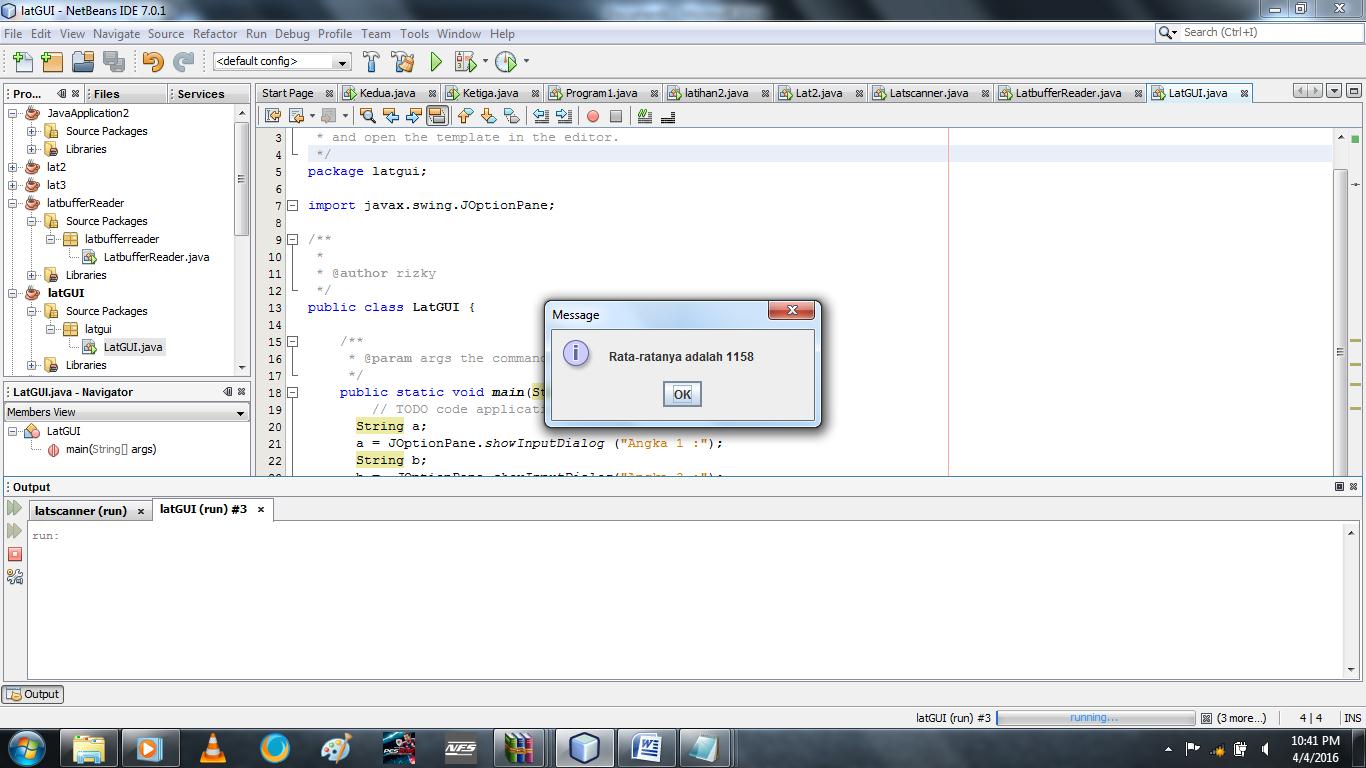 V-Class Java ( Input dari Keyboard) | Yusuf