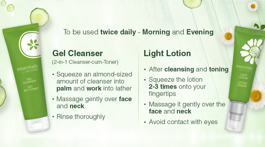 Think Like No Box Essentials By Artistry Gel Cleanser And Light Lotion