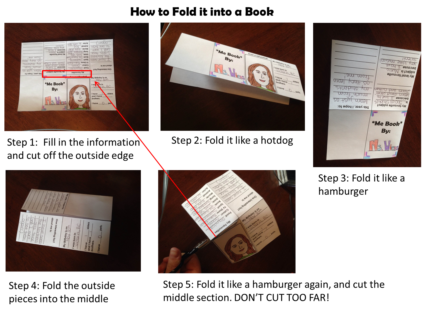 Back to School Freebie! - Foldable Mini "ME Book"