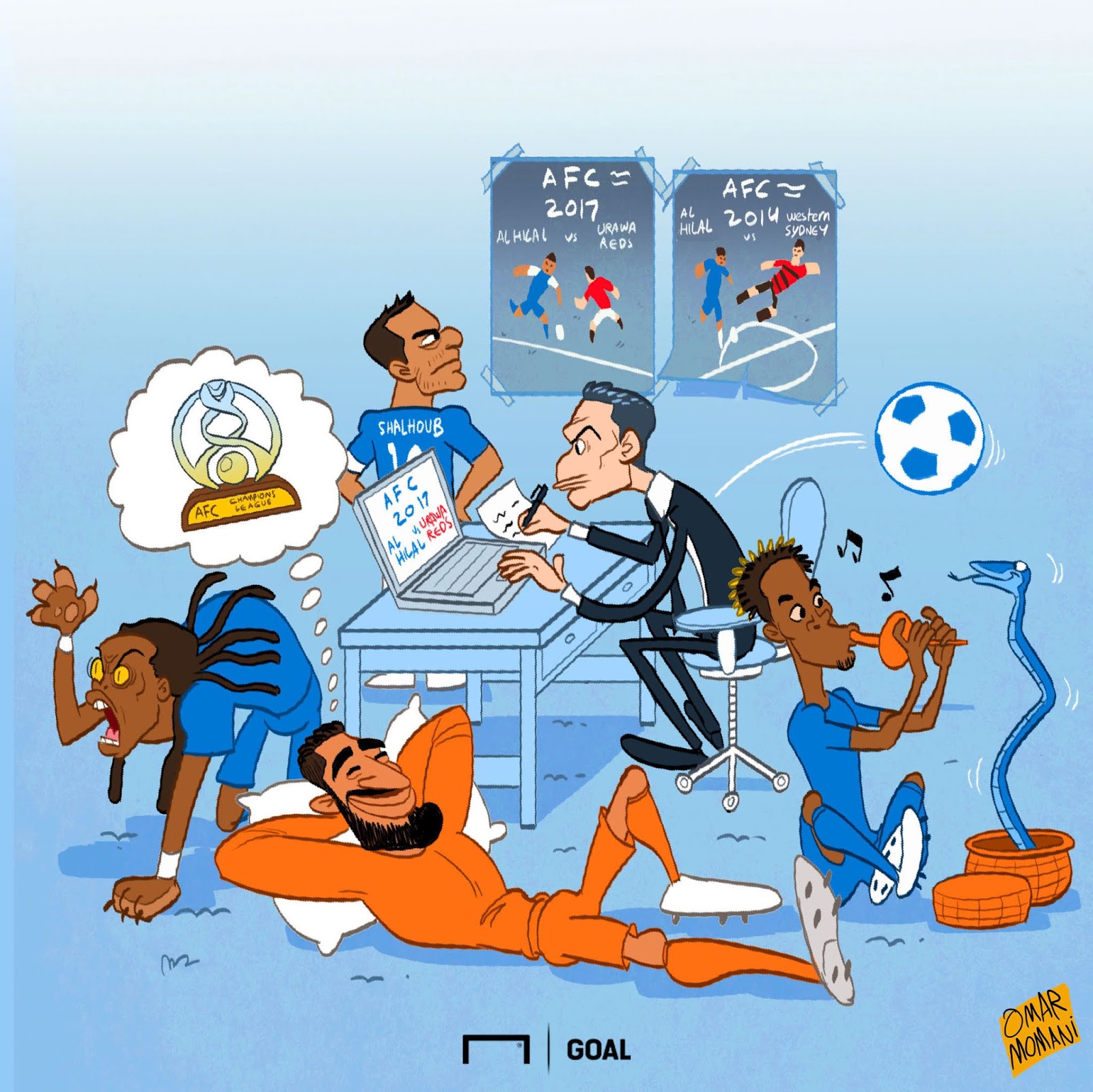 Omar Momani cartoons: Al Hilal and their AFC Champions League dream