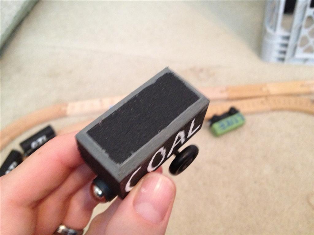 Life is a Game We Play: Homemade wooden train cars