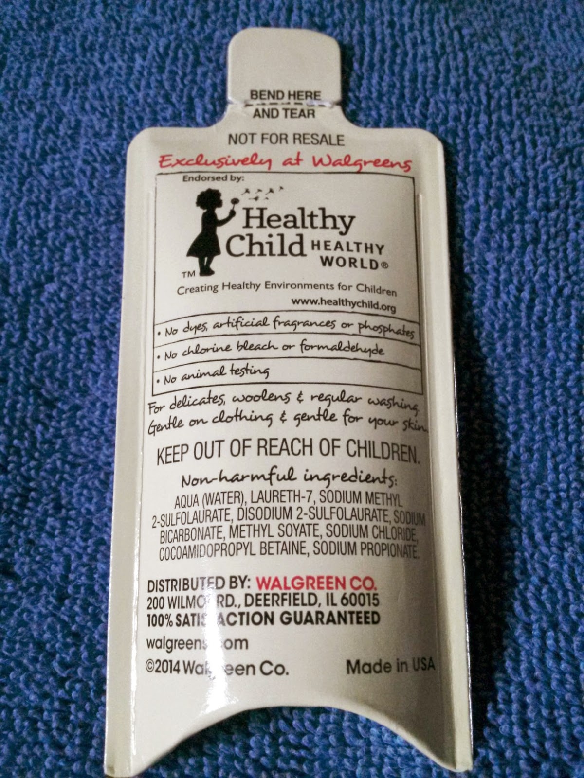 Smith and Blessings: Walgreens Ology Laundry Detergent