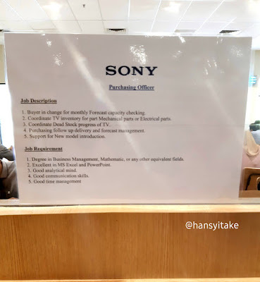 Walk-In Interview Sony EMCS (Malaysia) Sdn. Bhd. - Hansyitake's