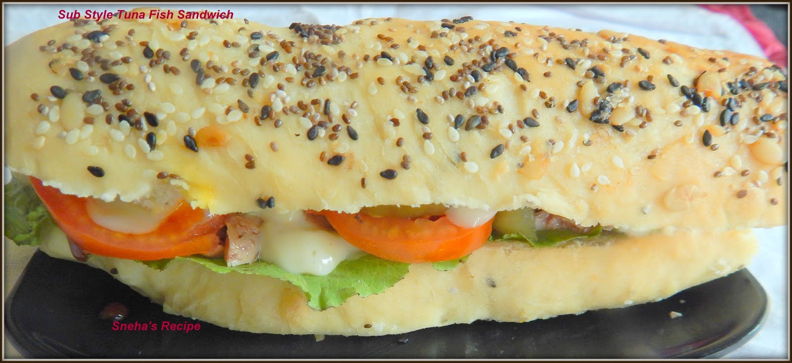 Sub Style Tuna Fish Sandwich#FishFriday - Sneha's Recipe