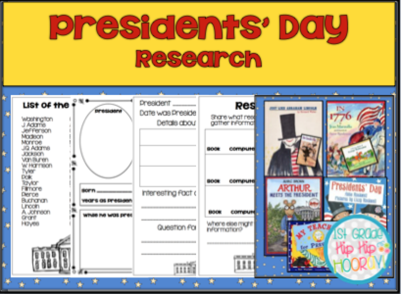 1st Grade Hip Hip Hooray!: Presidents' Day