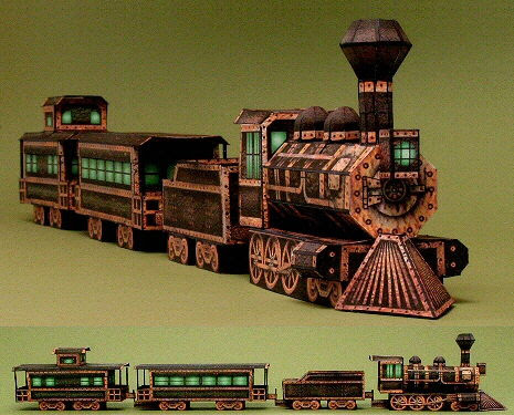 Papercraft Steam Train