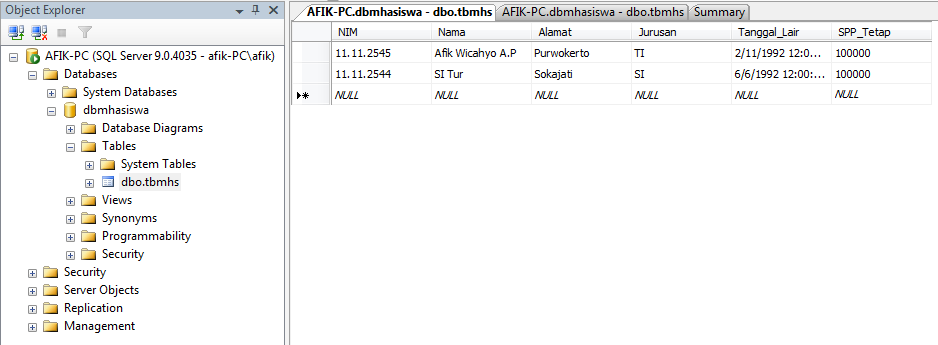 ARIF_MUJIB: koneksi Sql Server dengan Microsoft Visual Studio