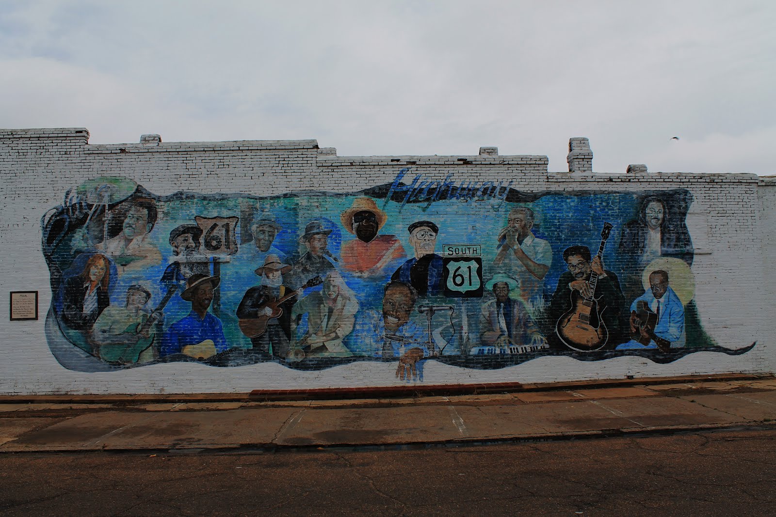 Where's Papa Dave III: Delta Blues Musicians Mural in Leland, Mississippi