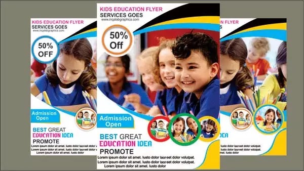 School Banner Vector, free Vector Templates Cdr format School brochure ...