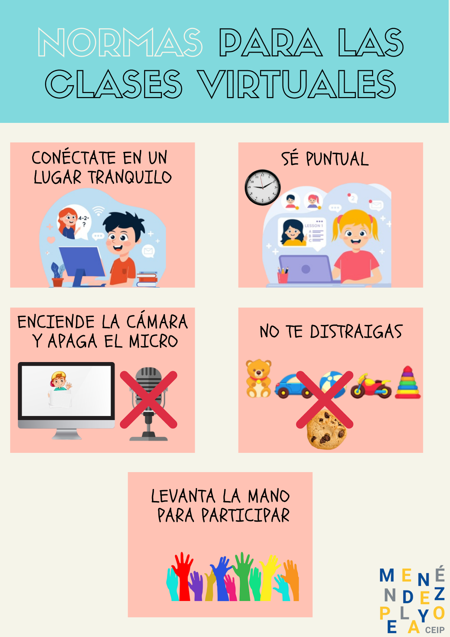 NORMAS PARA LAS CLASES VITUALES