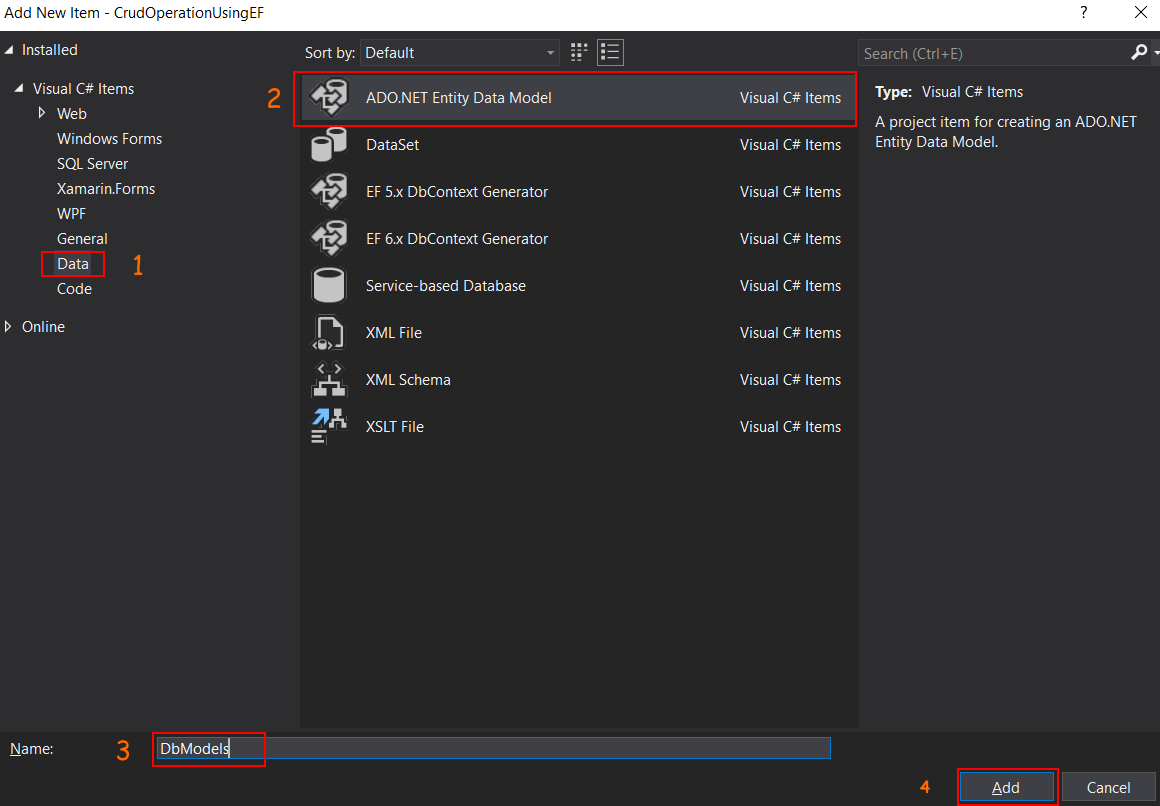 CRUD Operation In Windows Form App Using The Entity Framework