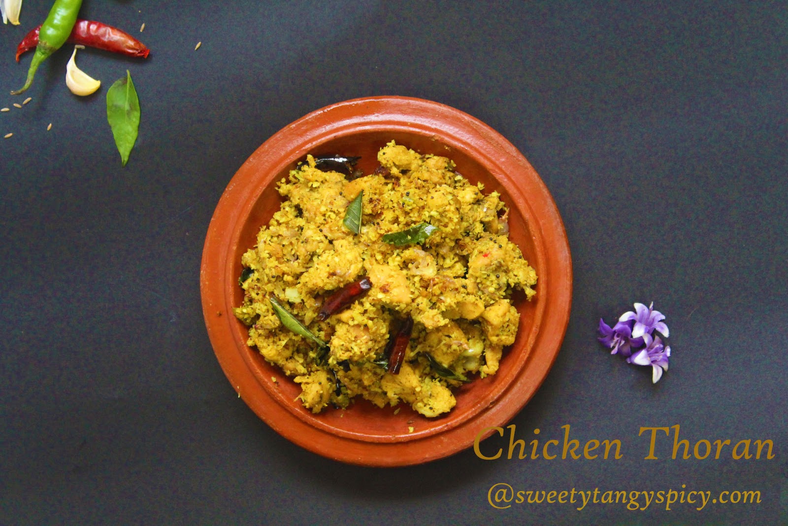 Chicken thoran with step by step photos and video