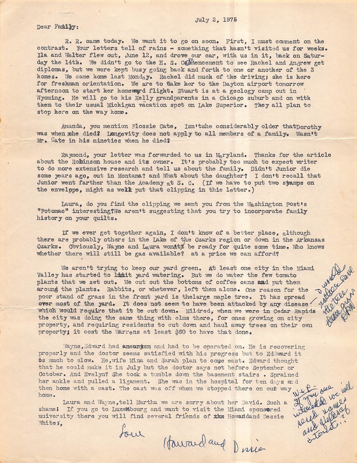 Letters from the Past: Letters from 1975