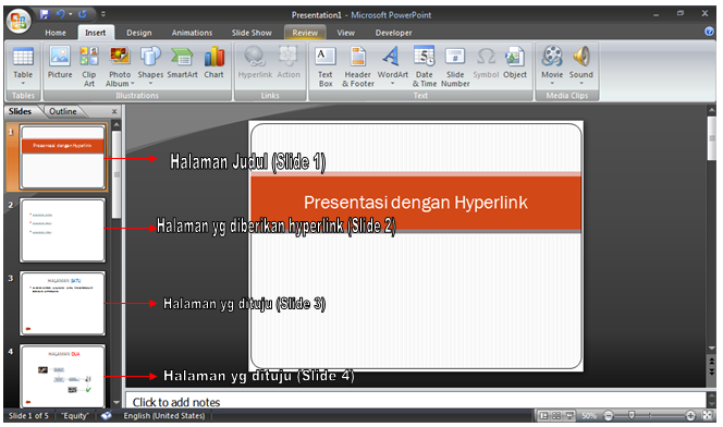 Menggunakan Hyperlink antar Slide pada Presentasi yang sama - ReyGumay