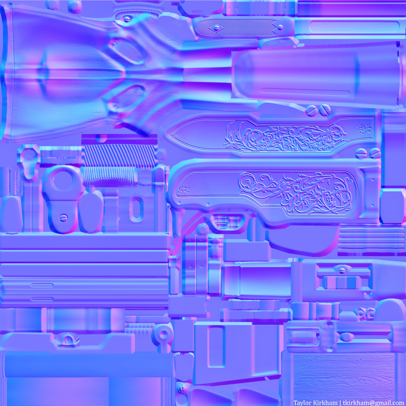 Taylor Kirkham in 3D: 2015: The Order 1886 Combo Rifle Fan art