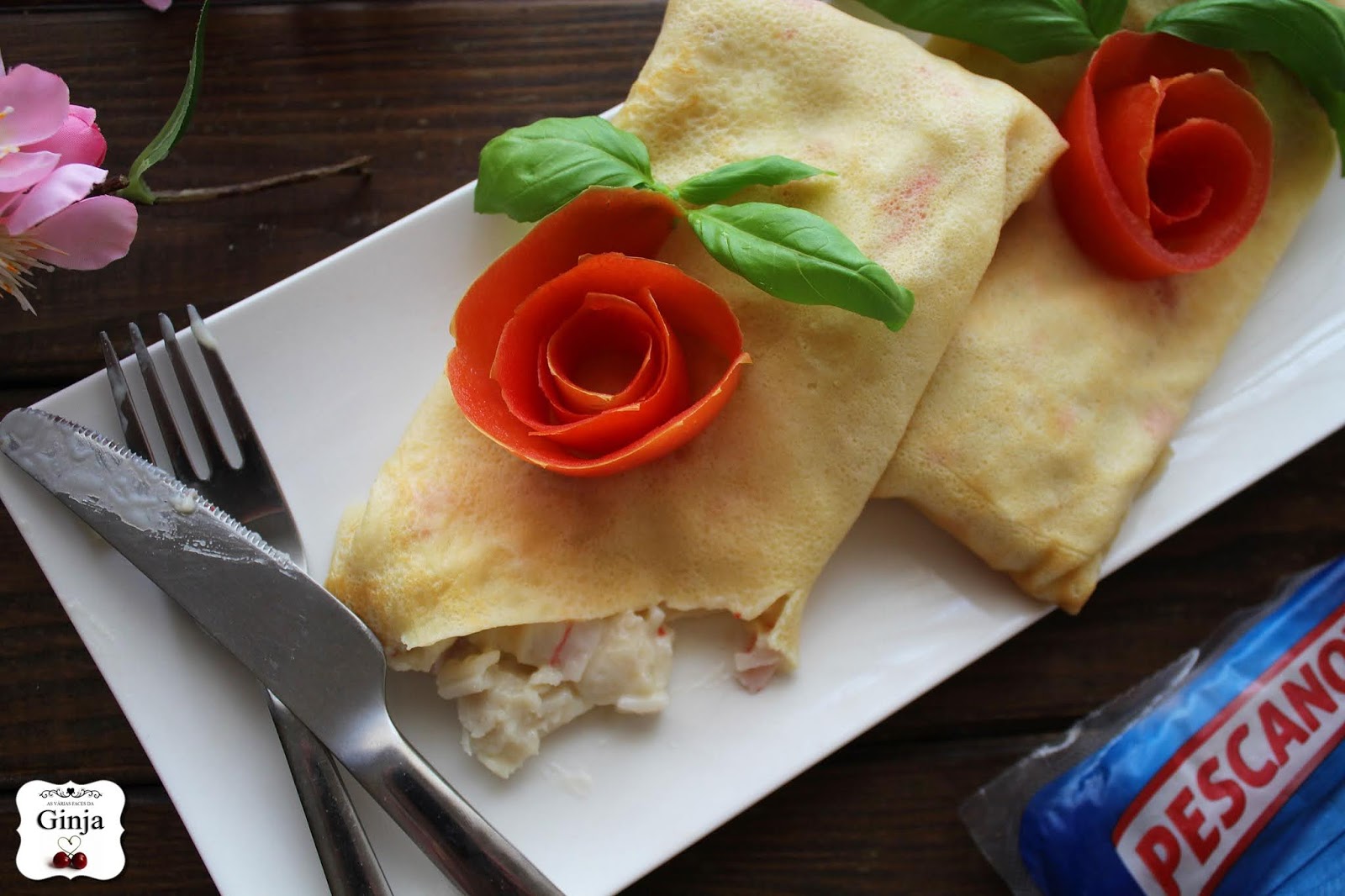 As várias faces da Ginja: Crepes recheados com pescada e delícias do mar