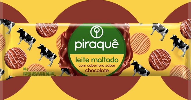 Piraquê lança o clássico “biscoito da vaquinha” com cobertura de chocolate