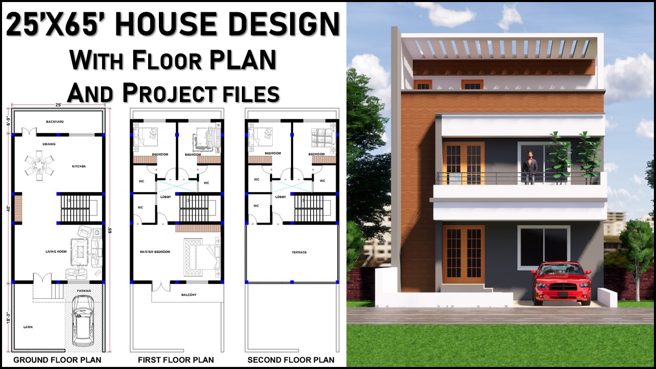 25x65 House Design
