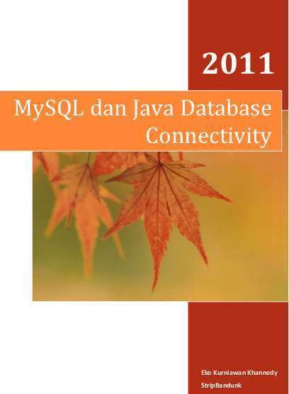 Programming Mysql Dan Java Database Connectivity