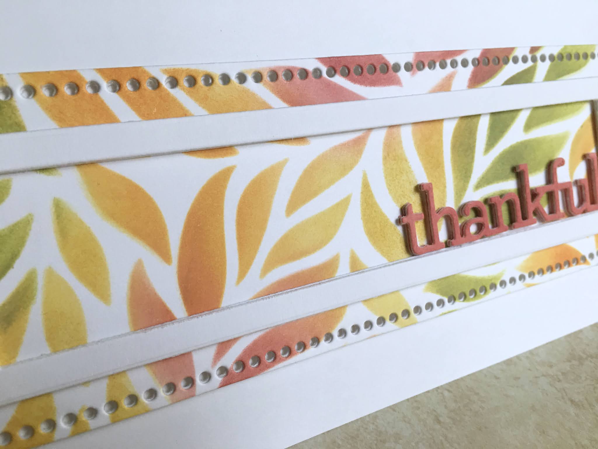 I'm in Haven: Slimline Framed Thankful Leaves