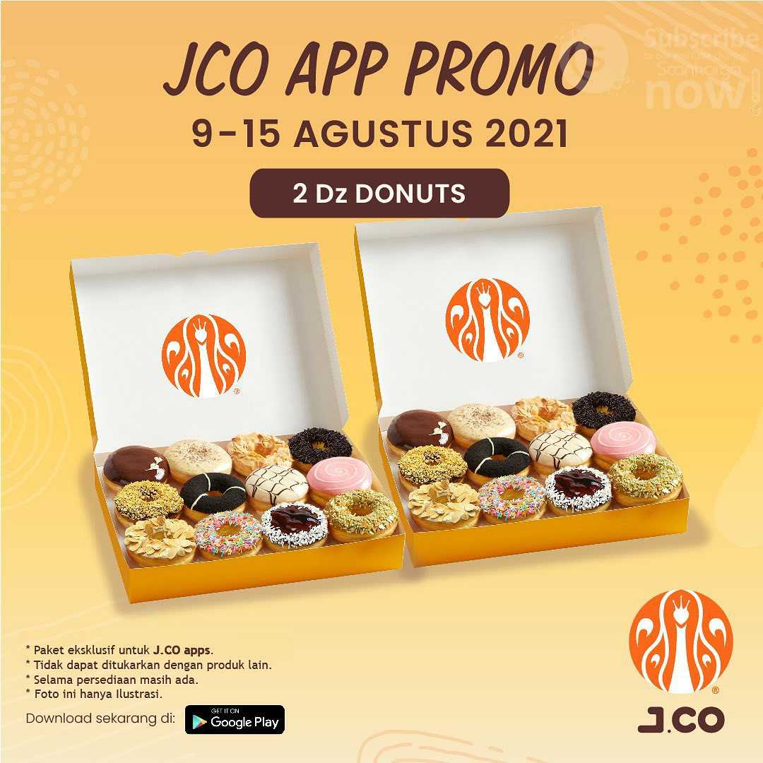 Promo JCO Aplikasi (JCO APP Promo) Harga Spesial 2 lusin Donut hanya Rp ...