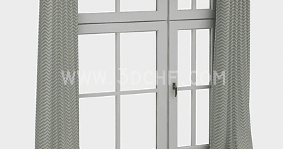 Window and Curtain 3D Model - Free 3D Model