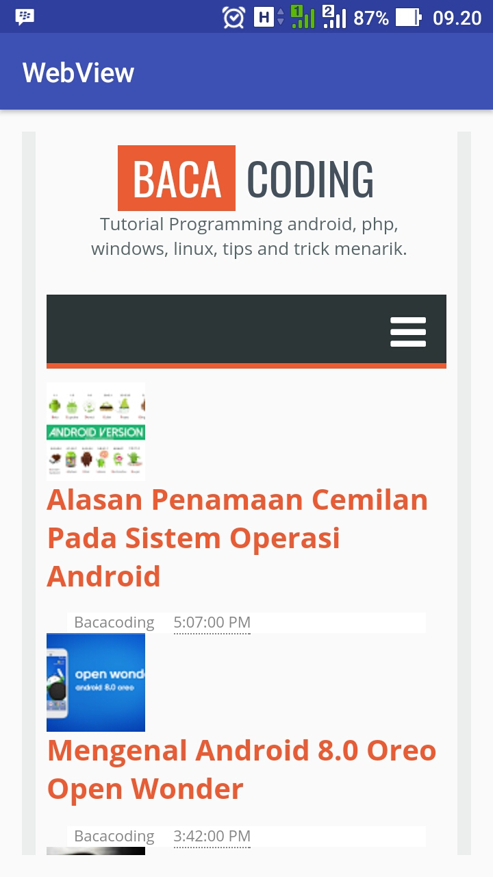 Cara Mudah Membuat Website Berbasis Android (WebView) ~ Domo Teknologi