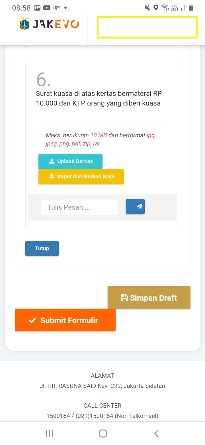 Membuat SKTM (Surat Keterangan Tidak Mampu) Online dengan JAKEVO