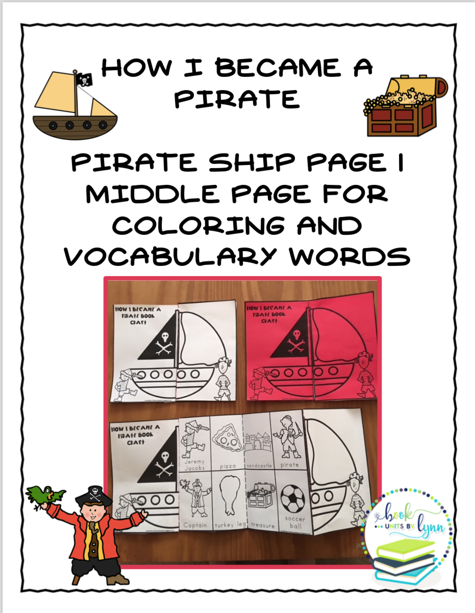 HOW I BECAME A PIRATE BOOK CRAFT ~ Book Units by Lynn