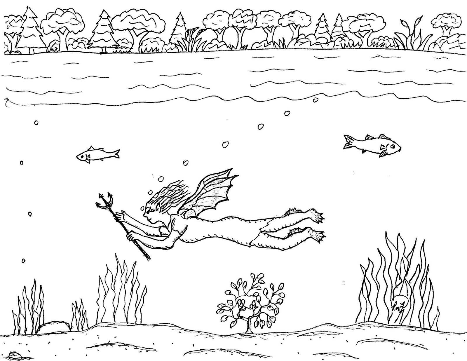 Robin's Great Coloring Pages: Water Fairies coloring pages