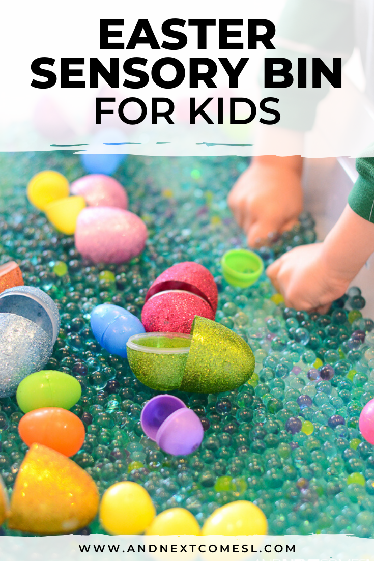 Easter Sensory Bin with Scented Water Beads | And Next Comes L ...